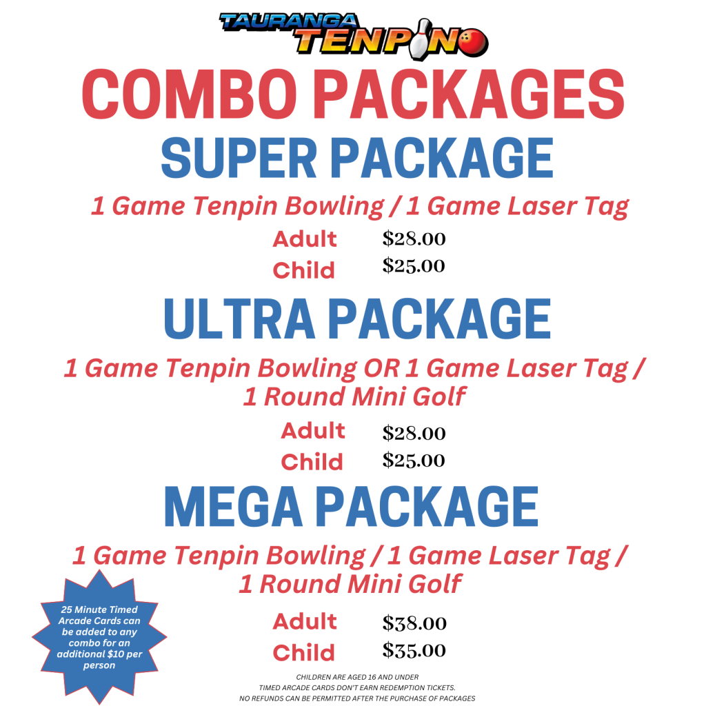 Our Prices | Tenpin Tauranga | Tauranga's Premier Bowling Venue